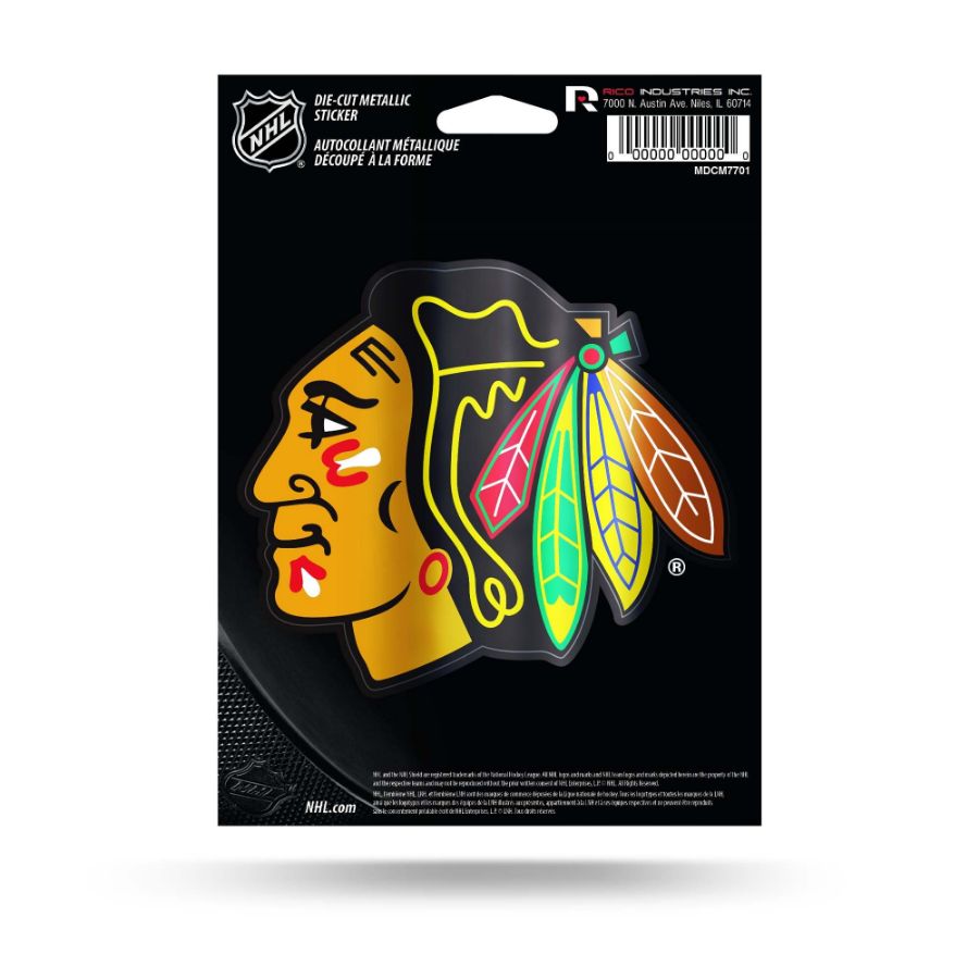 Chicago Blackhawks - Metallic Die Cut Vinyl Sticker at Sticker Shoppe