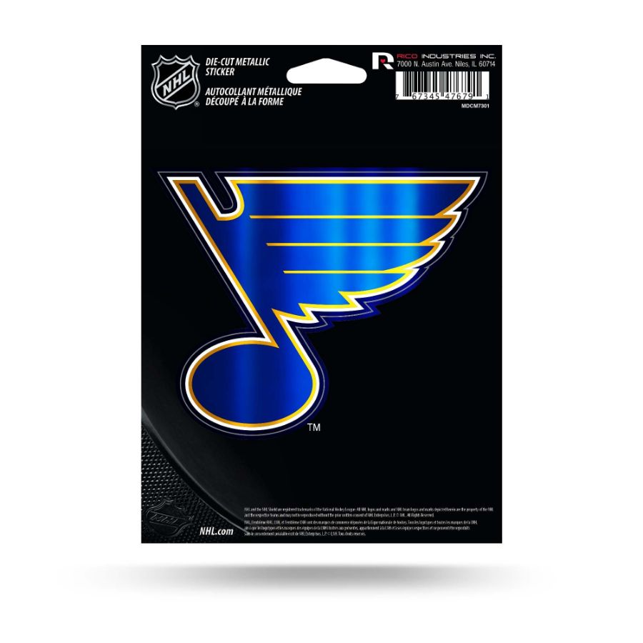 St. Louis Blues - Metallic Die Cut Vinyl Sticker at Sticker Shoppe
