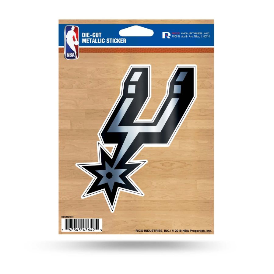San Antonio Spurs - Metallic Die Cut Vinyl Sticker at Sticker Shoppe