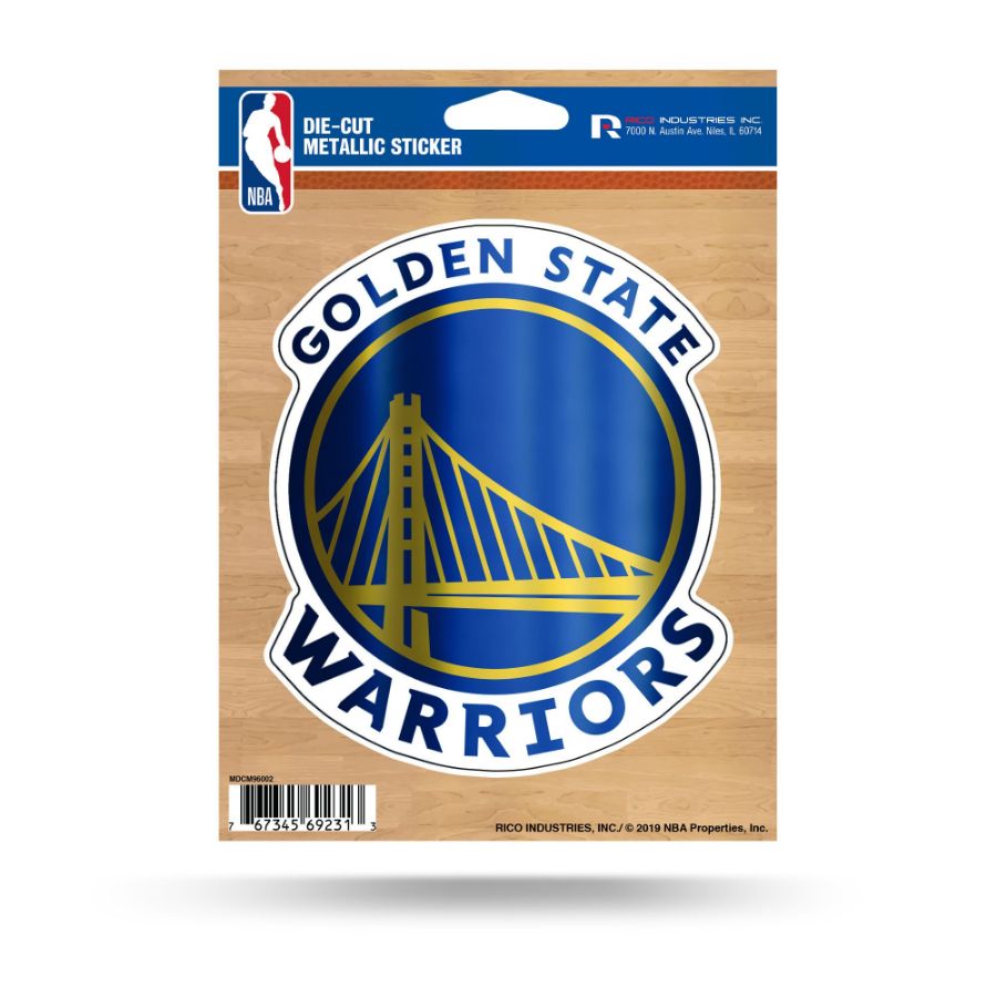 Golden State Warriors - Metallic Die Cut Vinyl Sticker at Sticker Shoppe