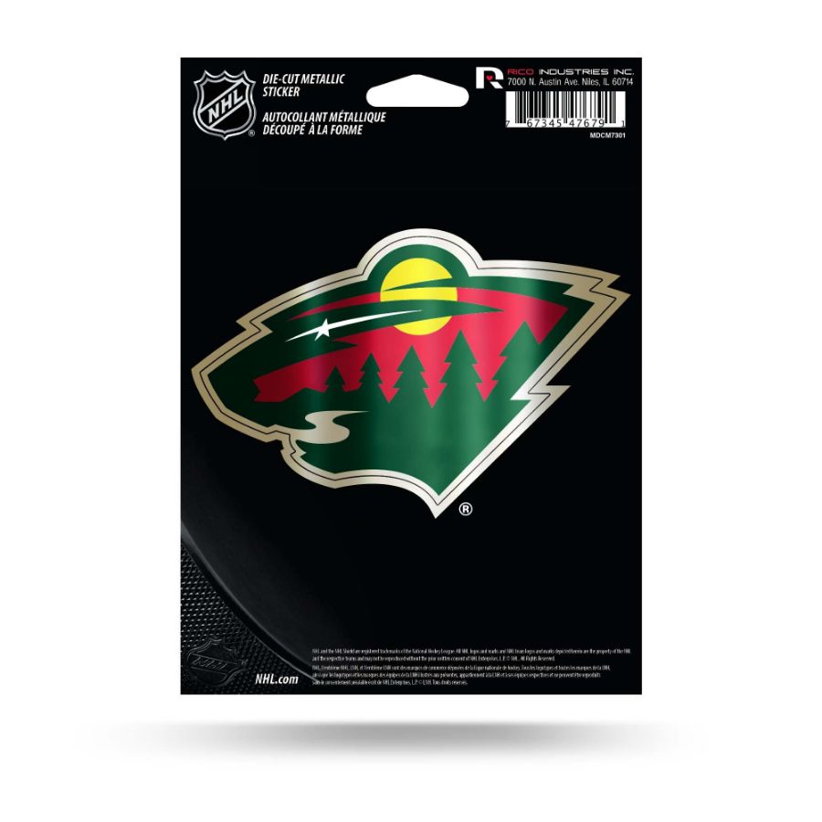 Minnesota Wild - Metallic Die Cut Vinyl Sticker at Sticker Shoppe