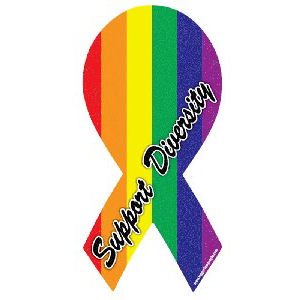 Support Diversity - Ribbon Magnet at Sticker Shoppe