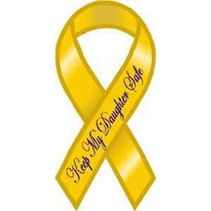 Keep My Daughter Safe - Ribbon Magnet at Sticker Shoppe