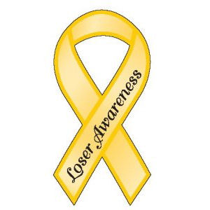 Loser Awareness - Ribbon Magnet at Sticker Shoppe