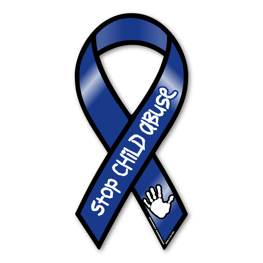 Stop Child Abuse - Ribbon Magnet at Sticker Shoppe