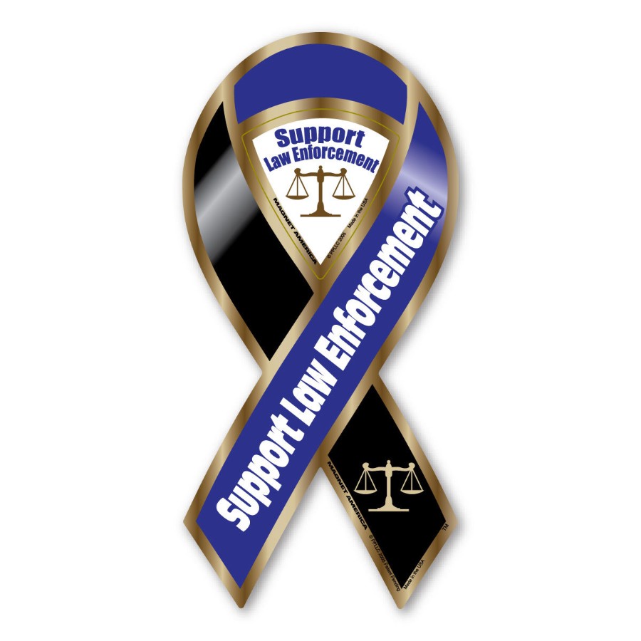 Support Law Enforcement - Ribbon Magnet at Sticker Shoppe