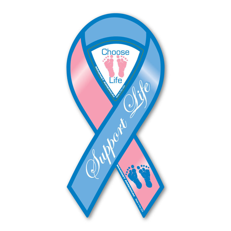Choose & Support Life - Ribbon Magnet at Sticker Shoppe