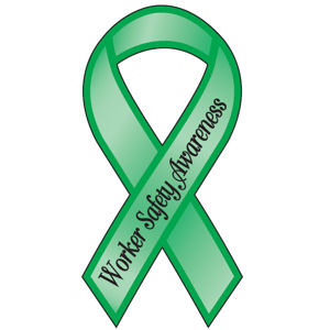 Worker Safety Awareness - Ribbon Magnet at Sticker Shoppe