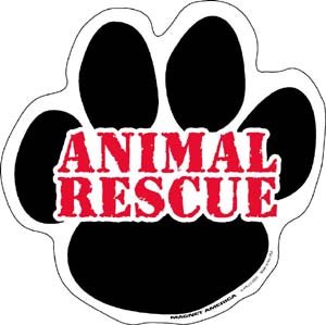 Animal Rescue Awareness - Paw Magnet at Sticker Shoppe