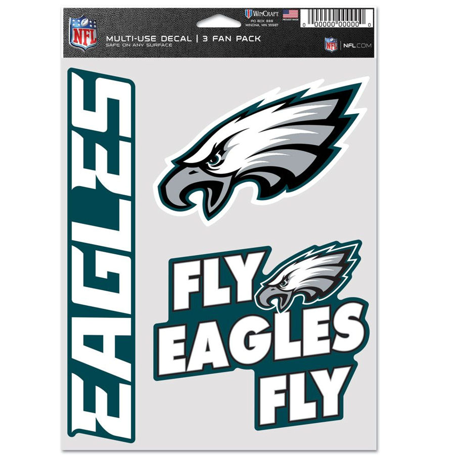 Philadelphia Eagles Fly Eagles Fly - 3 Pack Sticker Sheet at Sticker Shoppe