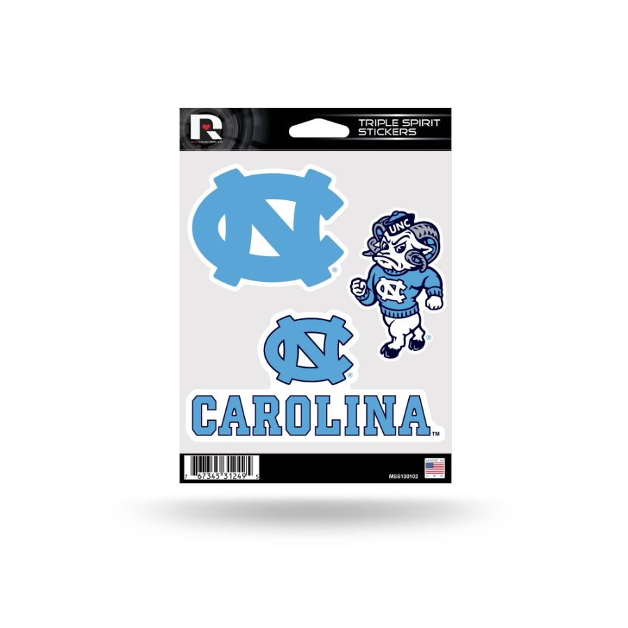 University Of North Carolina Tar Heels - Sheet Of 3 Triple Spirit ...