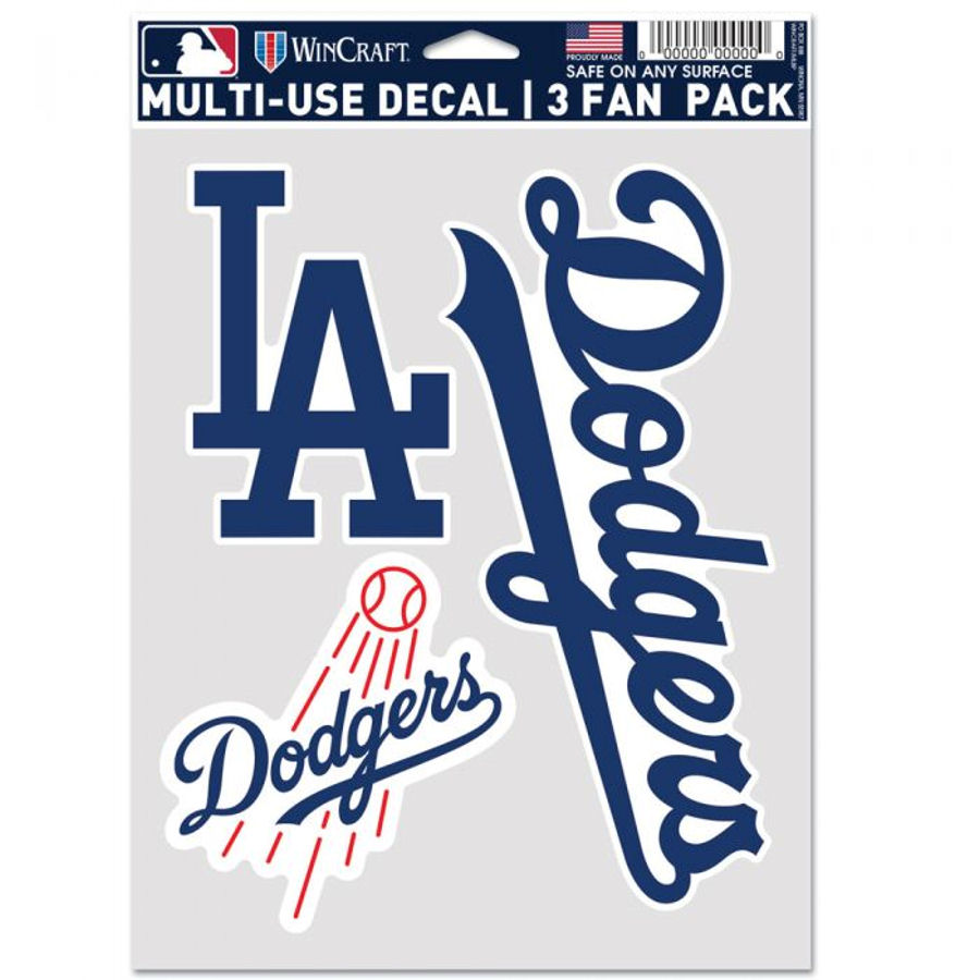 Los Angeles Dodgers - Sheet Of 3 Triple Spirit Stickers at Sticker Shoppe