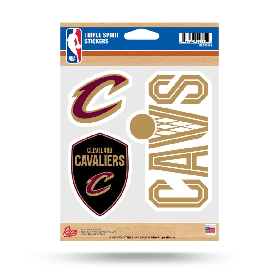 Cleveland Cavaliers 2022 Logo - Sheet Of 3 Triple Spirit Stickers at ...