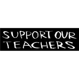 Support Our Teachers - Mini Sticker at Sticker Shoppe
