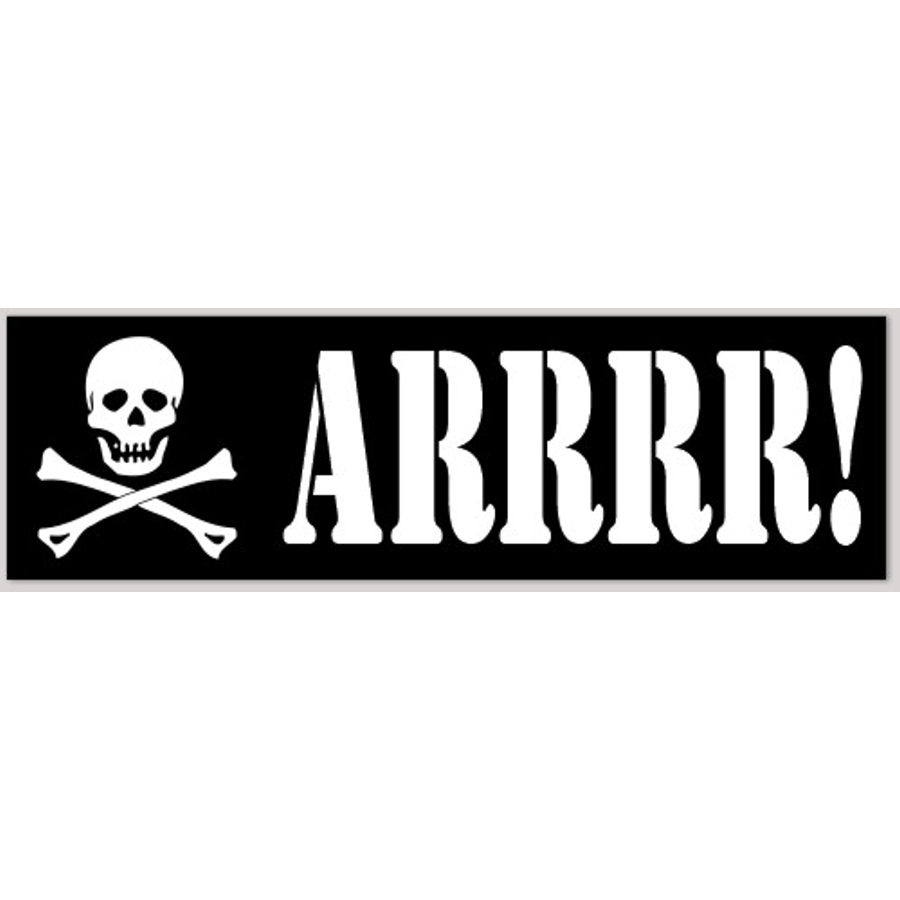 ARRRR Pirate - Bumper Sticker at Sticker Shoppe