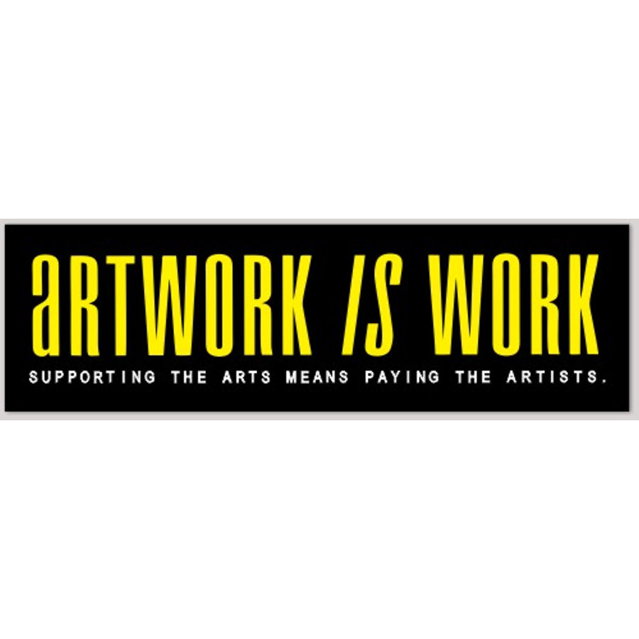 Artwork Is Work - Bumper Sticker at Sticker Shoppe