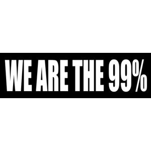 We Are The 99% - Bumper Sticker at Sticker Shoppe