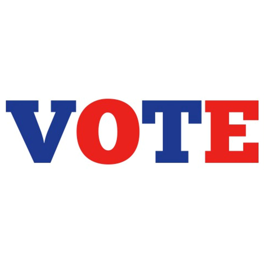 VOTE Red White Blue - Bumper Sticker at Sticker Shoppe