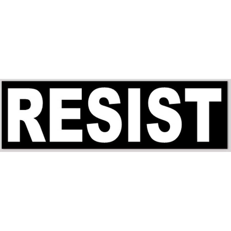 RESIST Black & White - Bumper Sticker at Sticker Shoppe