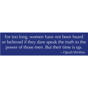 Time Is Up Oprah Winfrey - Bumper Sticker at Sticker Shoppe