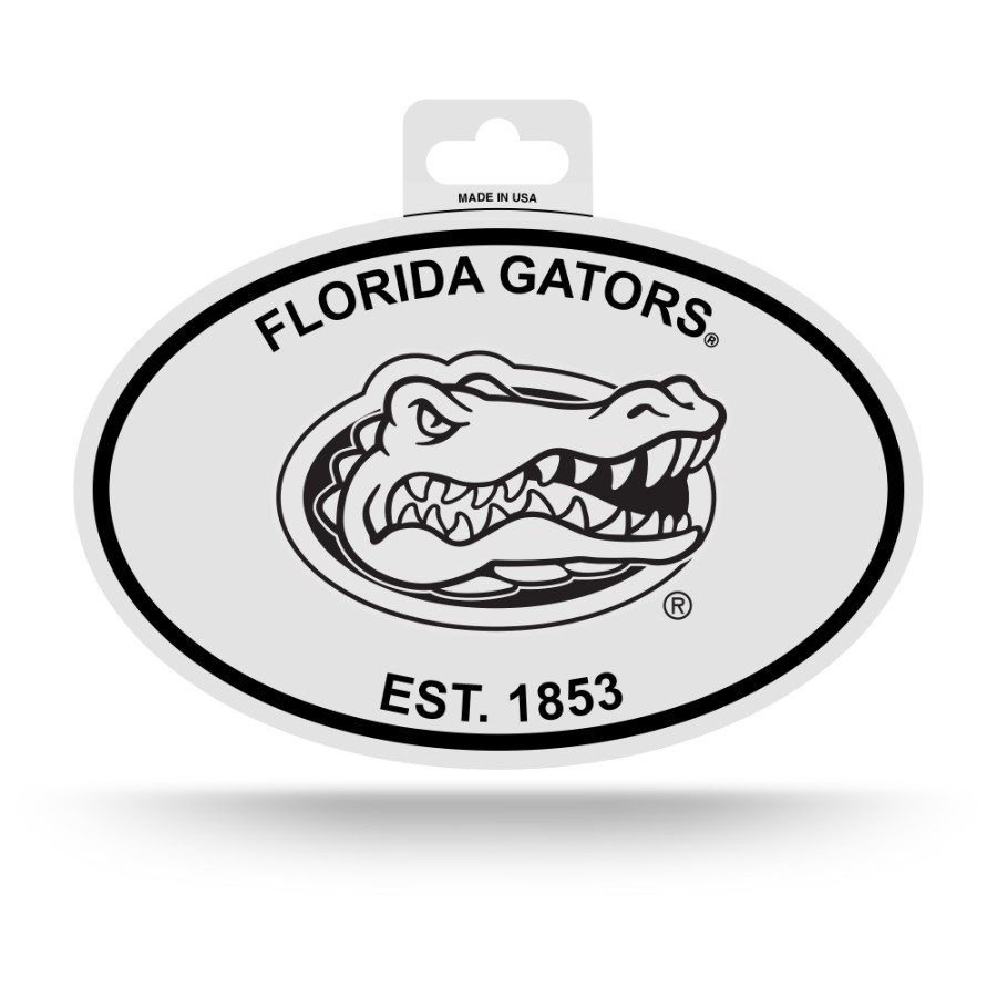 University Of Florida Gators - Black & White Oval Sticker at Sticker Shoppe