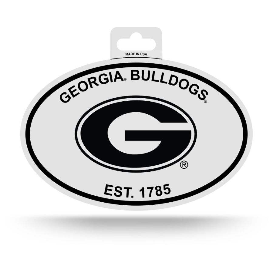 University Of Georgia Bulldogs - Black & White Oval Sticker at Sticker ...