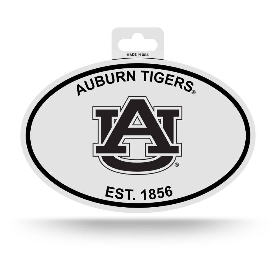 Auburn University Tigers Est. 1856 - Black & White Oval Sticker at ...
