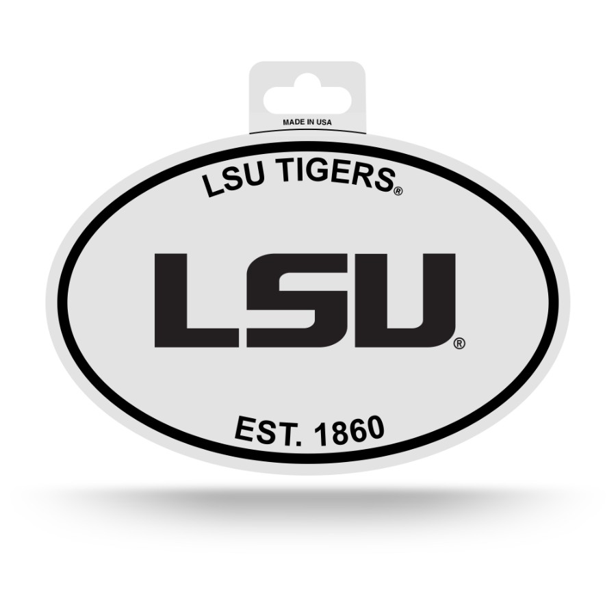 Louisiana State University LSU Tigers - Black & White Oval Sticker at ...