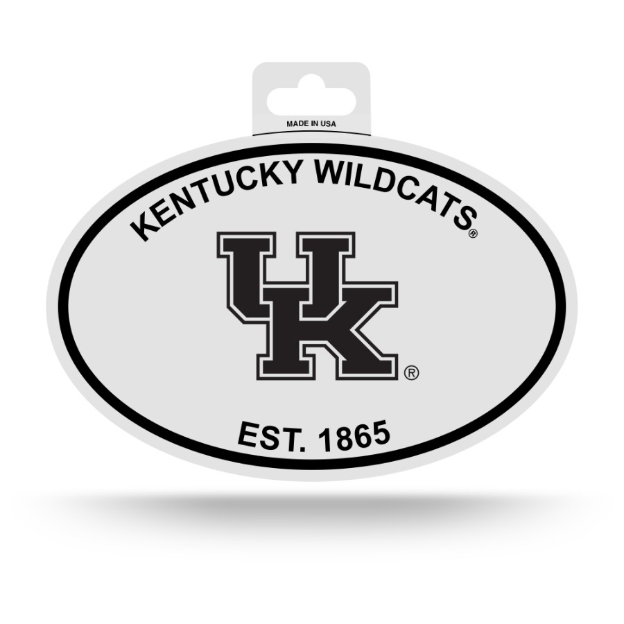 University Of Kentucky Wildcats - Black & White Oval Sticker at Sticker ...