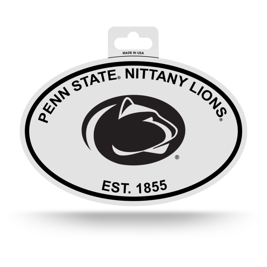 Penn State University Nittany Lions - Black & White Oval Sticker at ...