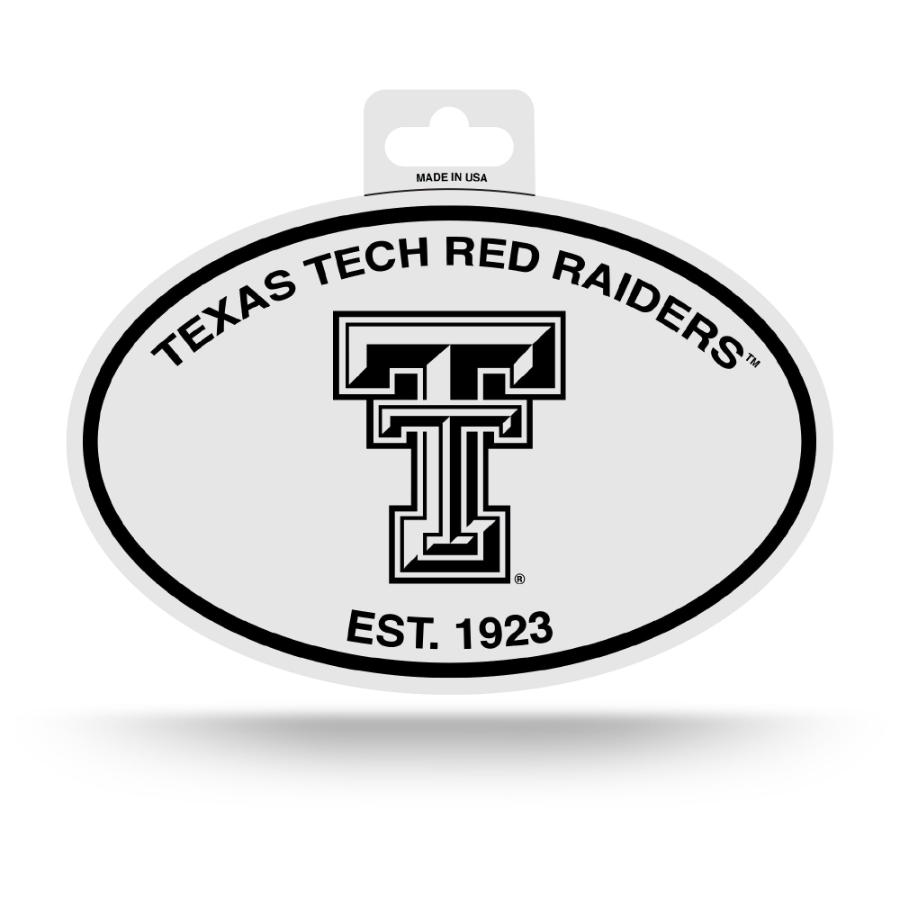 Texas Tech University Red Raiders - Black & White Oval Sticker at ...