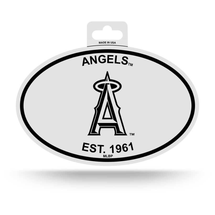 Los Angeles Angels Est. 1961 - Black & White Oval Sticker at Sticker Shoppe
