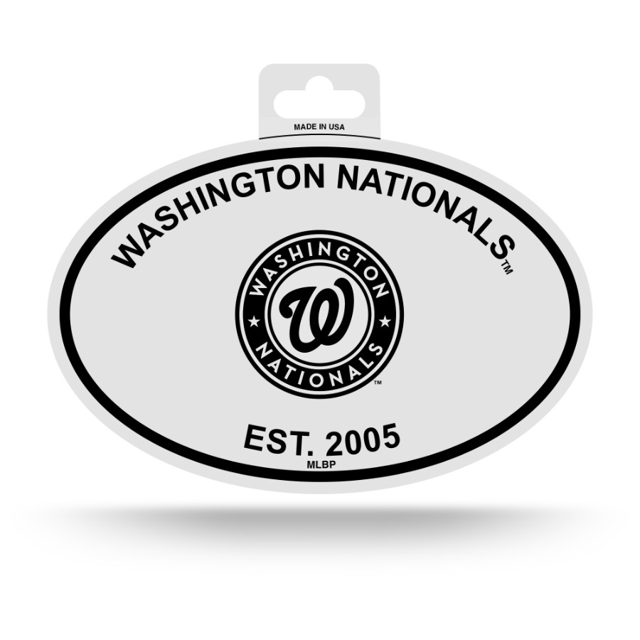 Washington Nationals Est. 2005 - Black & White Oval Sticker at Sticker ...