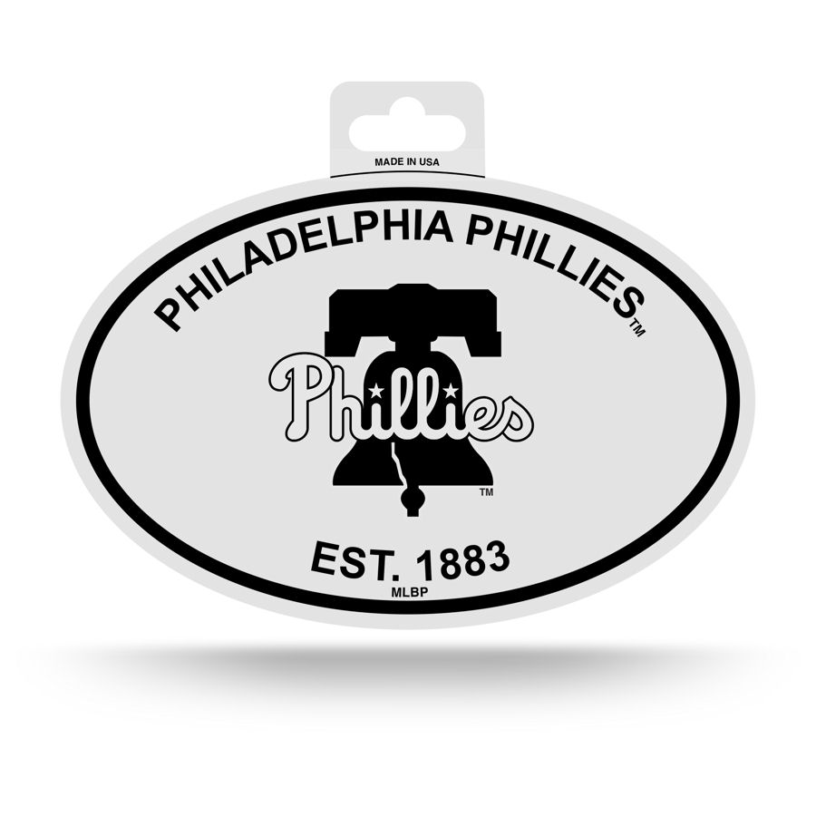 Philadelphia Phillies Est. 1883 - Black & White Oval Sticker at Sticker ...