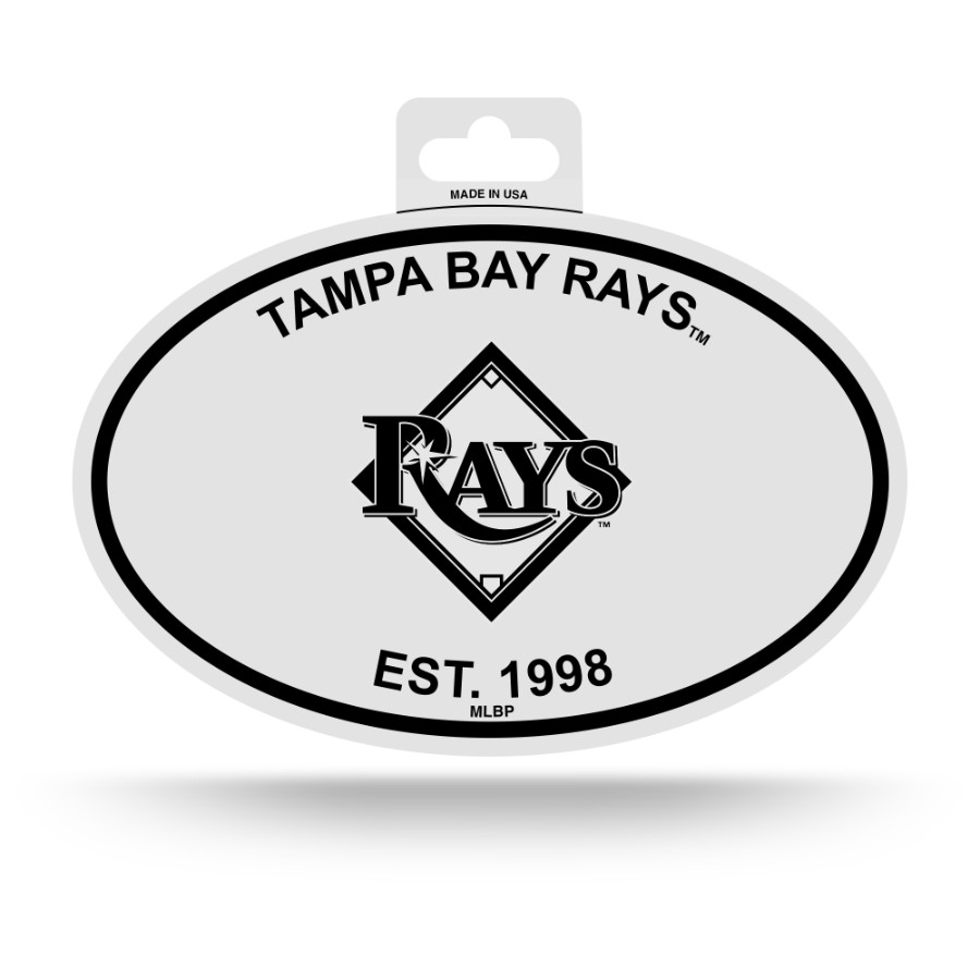 Tampa Bay Rays Est. 1998 - Black & White Oval Sticker at Sticker Shoppe
