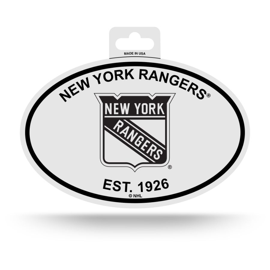 New York Rangers Est. 1926 - Black & White Oval Sticker at Sticker Shoppe
