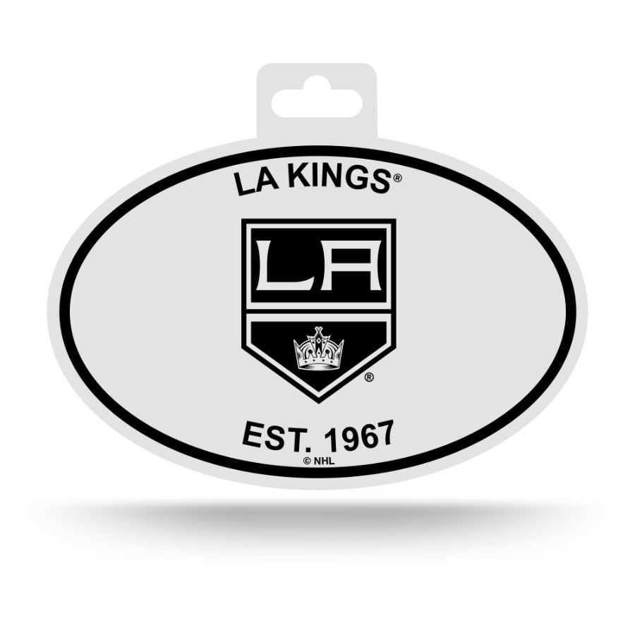 Los Angeles Kings Est. 1967 - Black & White Oval Sticker at Sticker Shoppe