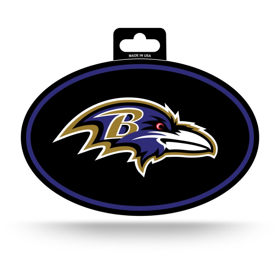 Baltimore Ravens - Full Color Oval Sticker at Sticker Shoppe