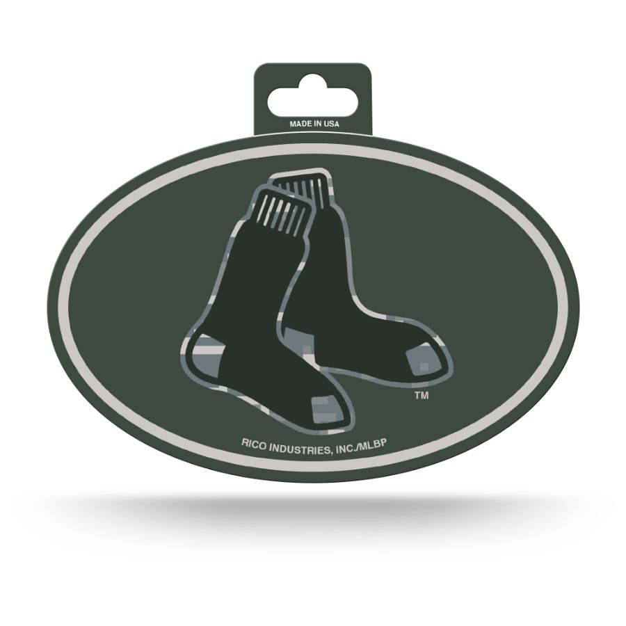 Boston Red Sox Patriotic Camouflage - Full Color Oval Sticker at ...