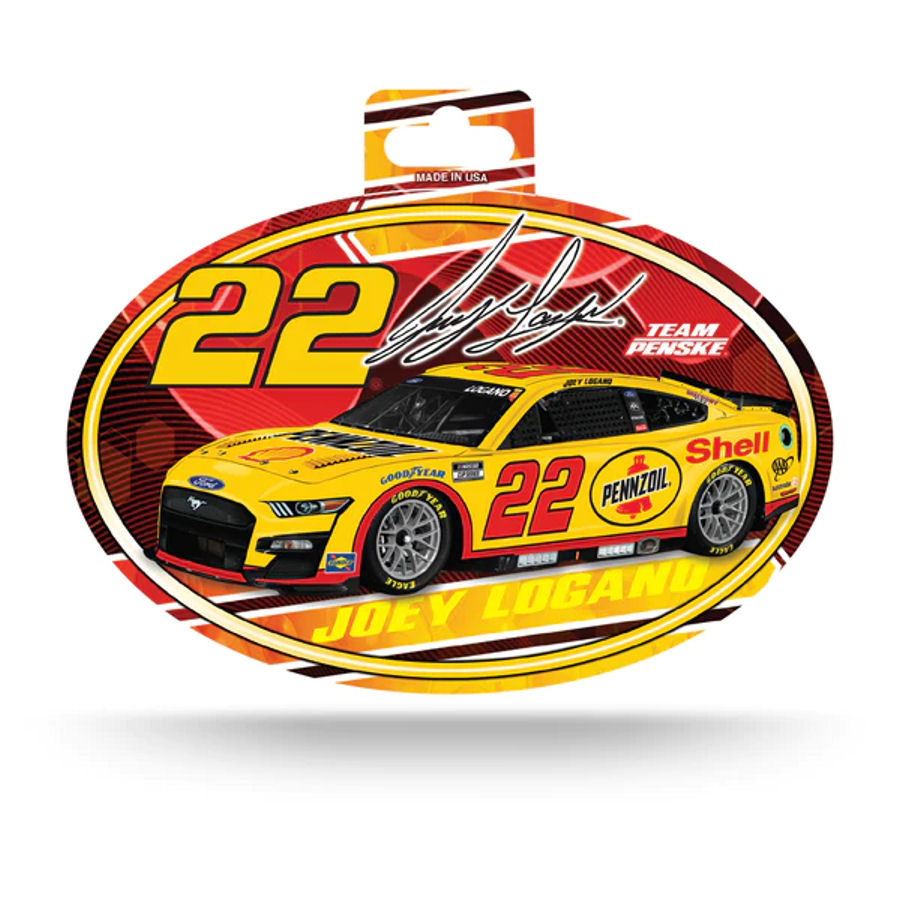 Joey Logano #22 Penzoil - Full Color Oval Sticker at Sticker Shoppe