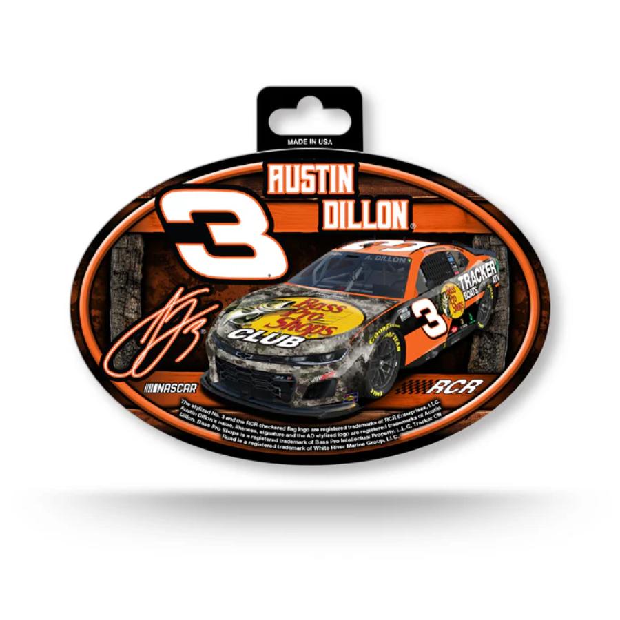 Austin Dillon #3 Bass Pro Shops - Full Color Oval Sticker at Sticker Shoppe