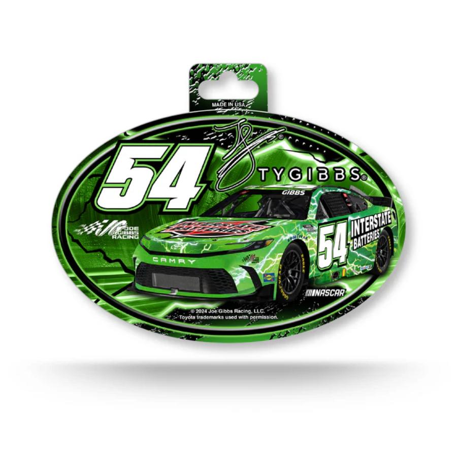 Ty Gibbs #54 Interstate Batteries - Full Color Oval Sticker at Sticker ...