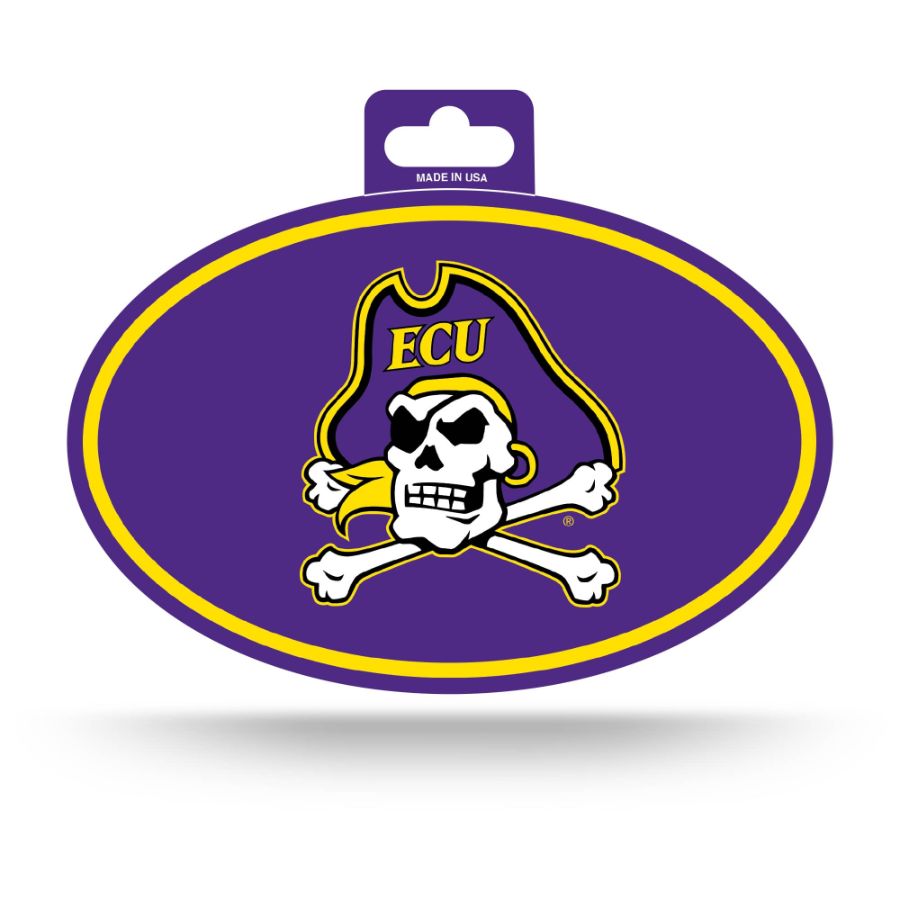East Carolina University Pirates - Full Color Oval Sticker at Sticker ...
