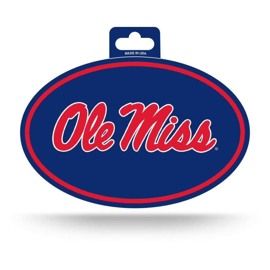 University Of Mississippi Ole Miss Rebels - Full Color Oval Sticker at ...