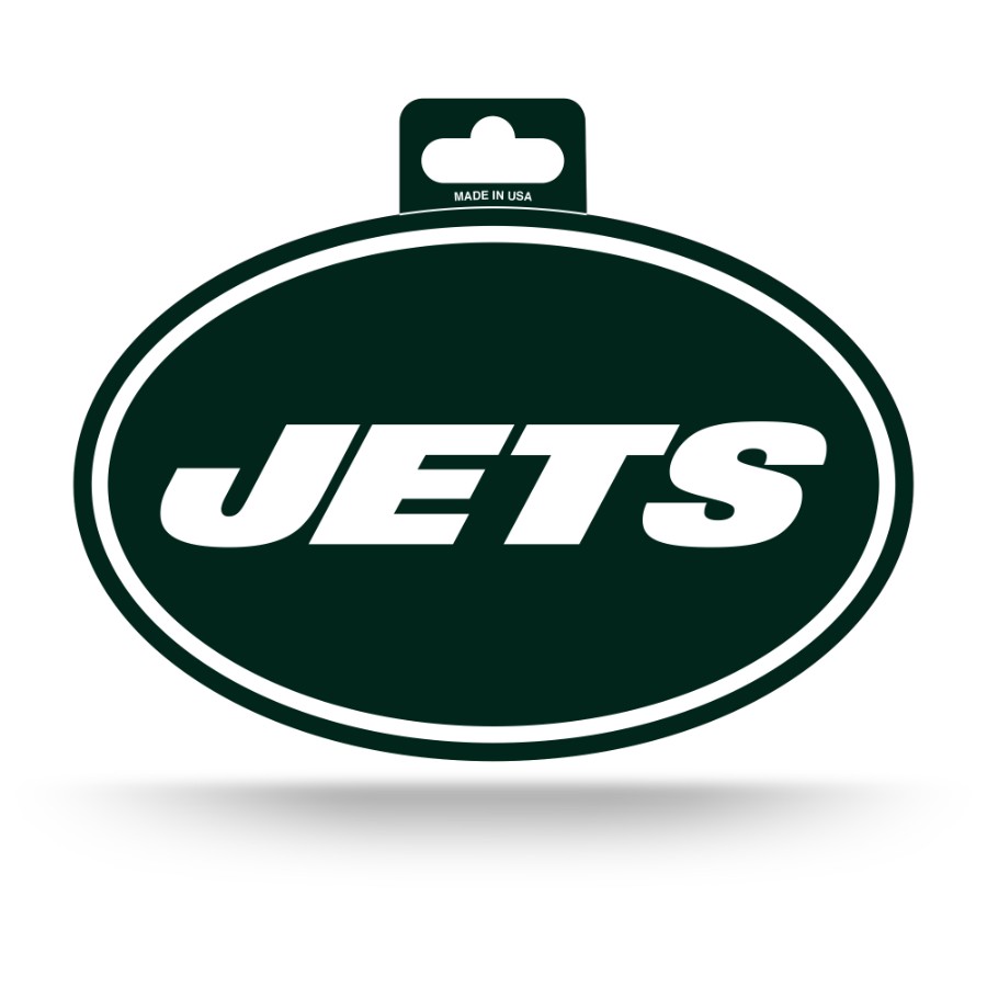 New York Jets Script - Full Color Oval Sticker at Sticker Shoppe