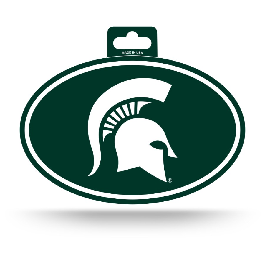 Michigan State University Spartans - Full Color Oval Sticker at Sticker ...