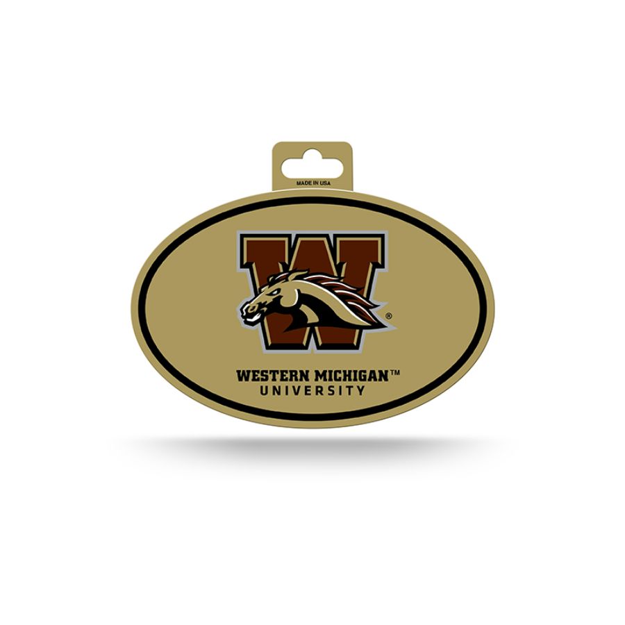 Western Michigan University Broncos - Full Color Oval Sticker at ...
