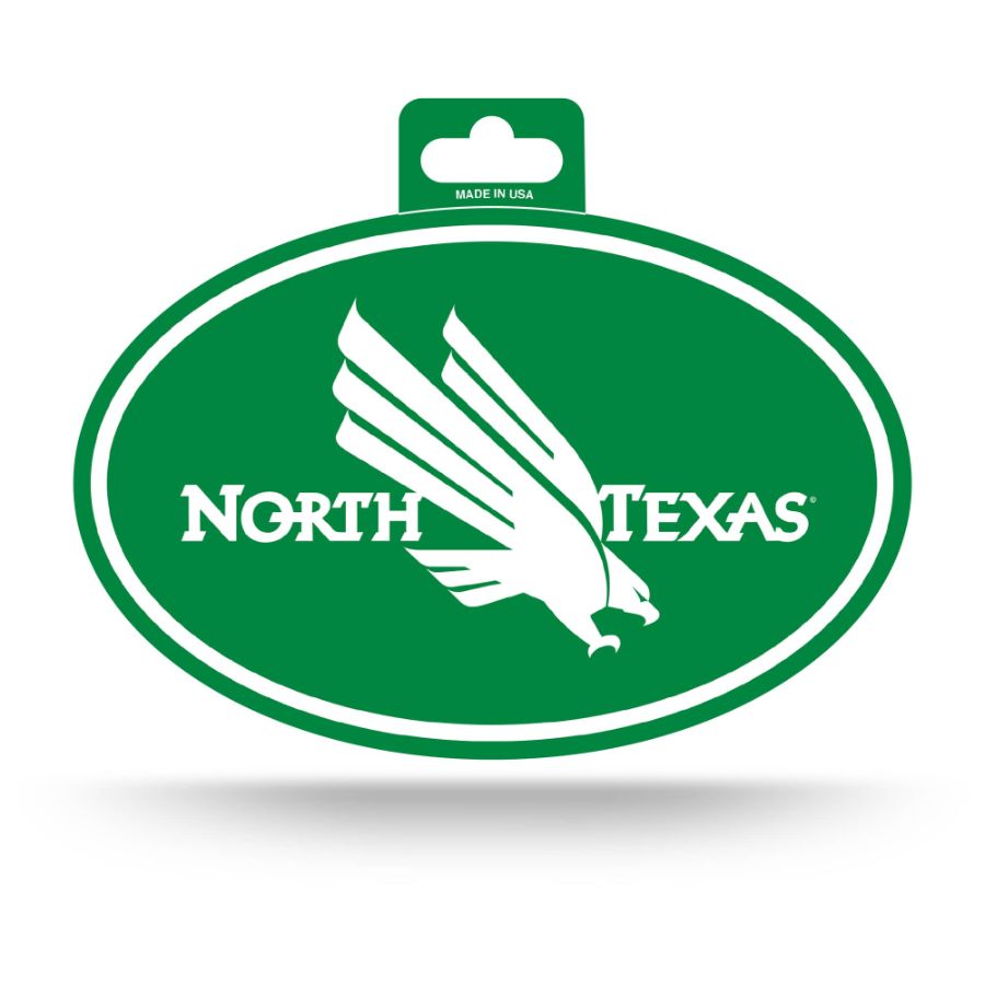 University Of North Texas Mean Green - Full Color Oval Sticker at ...