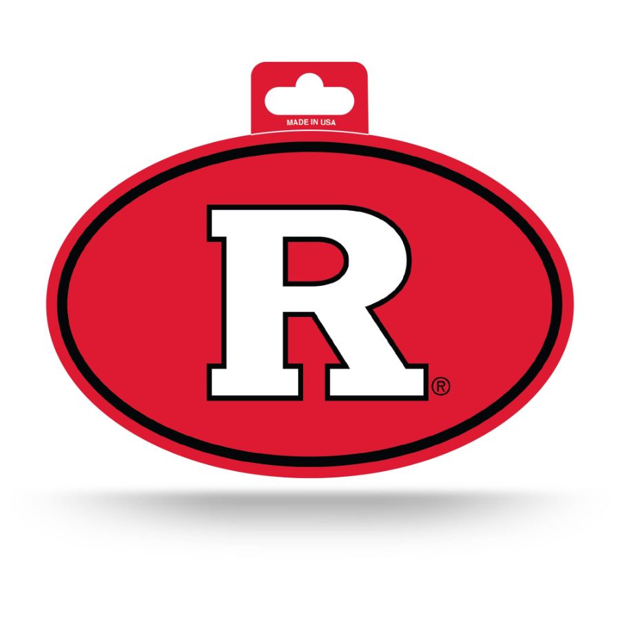 Rutgers University Scarlet Knights - Full Color Oval Sticker at Sticker ...
