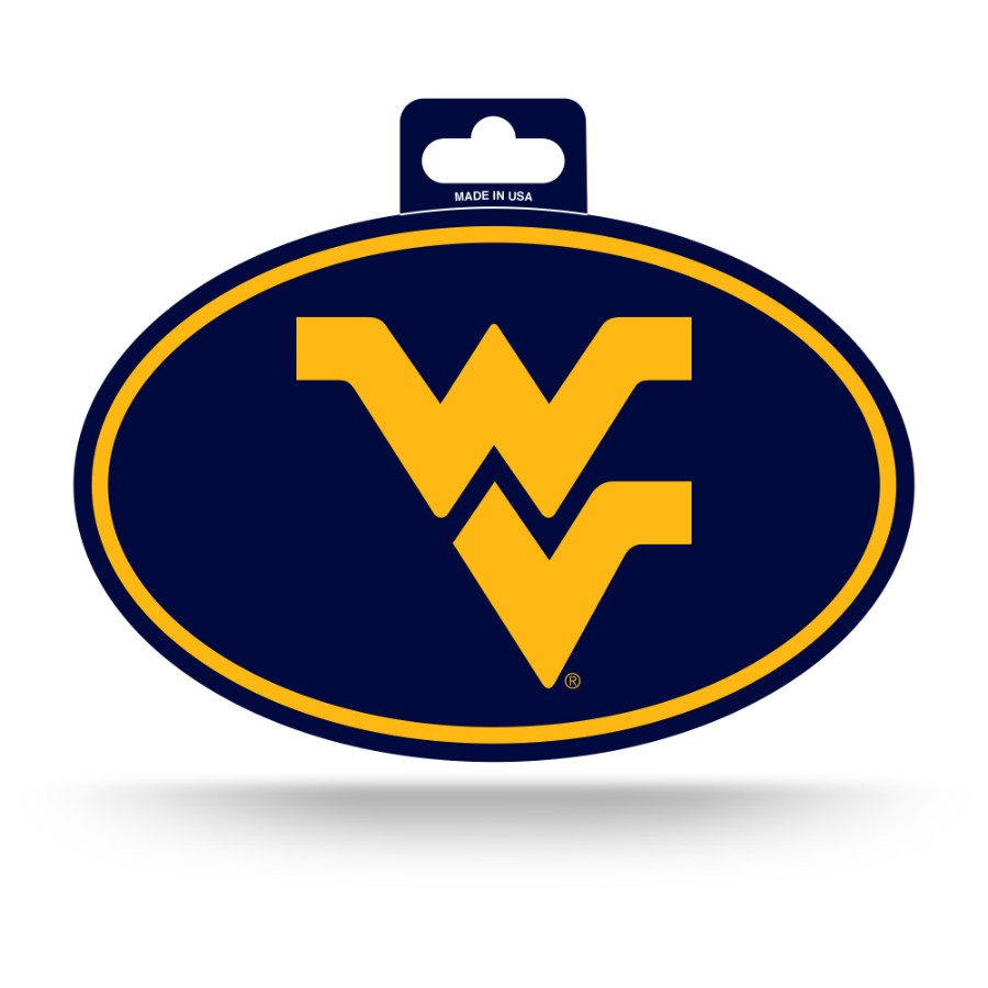 West Virginia University Mountaineers - Full Color Oval Sticker at ...